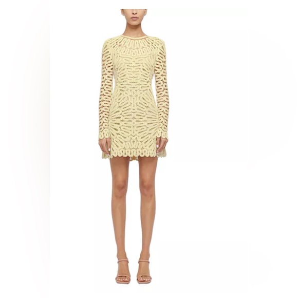 Jonathan Simkhai | Dresses | Simkhai Mccall Long Sleeve Crochet Knit ...